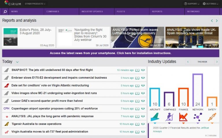 Dashboard – Cirium
